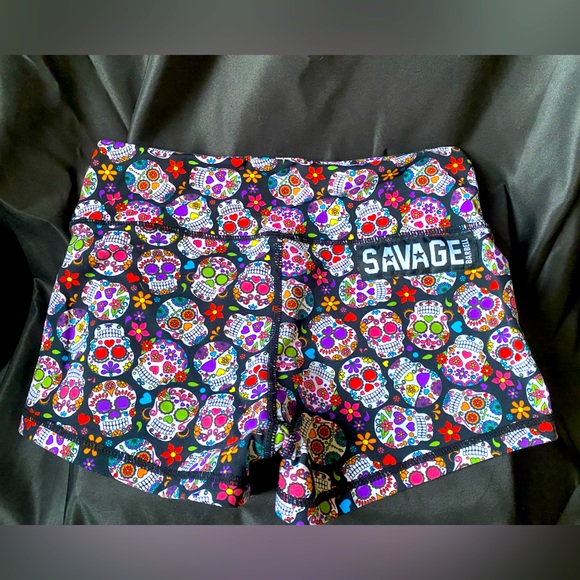 Savage Barbell | Shorts | Savage Barbell Womens Candy Skull Spandex ...